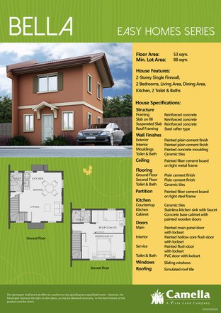 Bella Floor Plan Camella Homes | Floor Roma