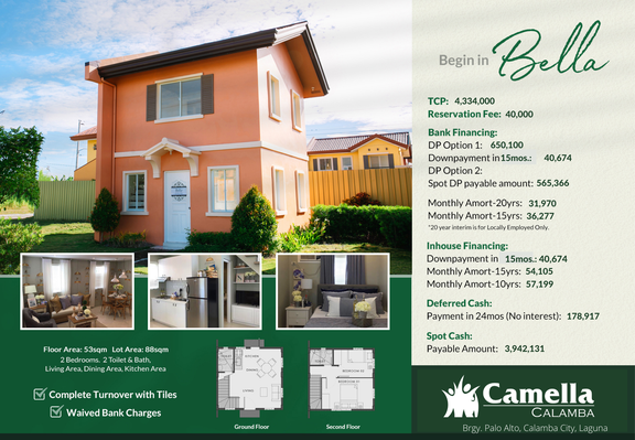 Bella Floor Plan Camella Homes | Floor Roma