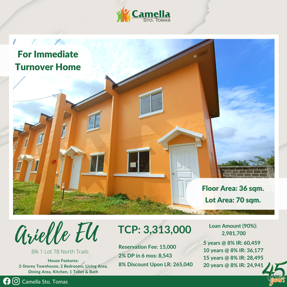 Foreclosed House And Lot Sta Maria Sto Tomas Batangas [29,471 ...