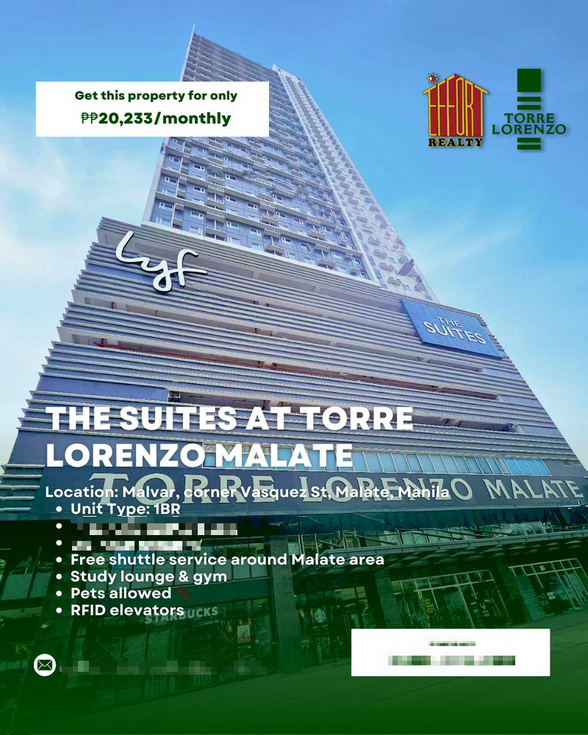 Torre Lorenzo Malate Condo For Sale Manila [1,342 Properties] (December ...