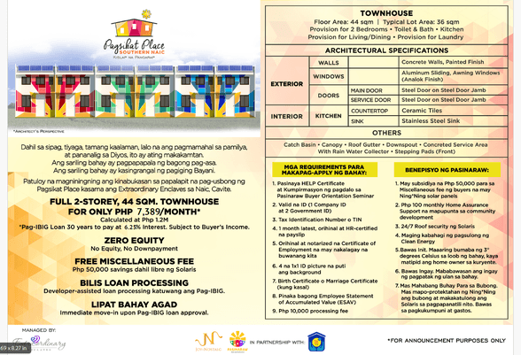 Pagsinag Place South House And Lot For Sale Naic Cavite [2,335 ...