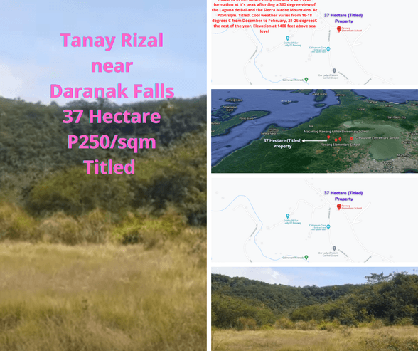 Lot For Sale Tanay Rizal 🚜 [502 Properties] (June 2022) on OnePropertee.com