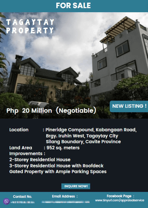 Phirst Park Homes House And Lot For Sale Tagaytay Cavite [5,110 Properties] (October 2024) on ...