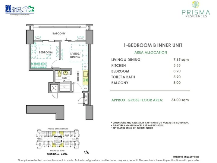 28 sqm 1-bedroom Residential Resort-style Living at Prisma Residences ...