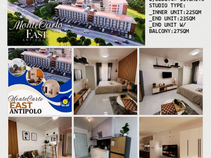 Inner Unit of 22sqm Studio Type Residential Condo (Pre-Selling condo ...