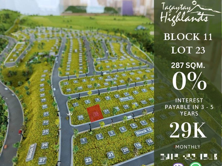 Tagaytay Highlands Properties for sale 297 Sqm [Lots 🚜] (December 2025 ...