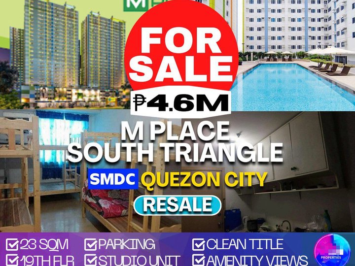 M Place South Triangle studio type Condo unit with parking For Sale ...