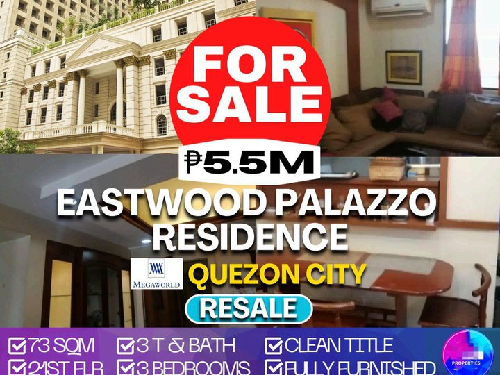 Eastwood Palazzo Residence 3BR fully furnished Condo unit For Sale ...