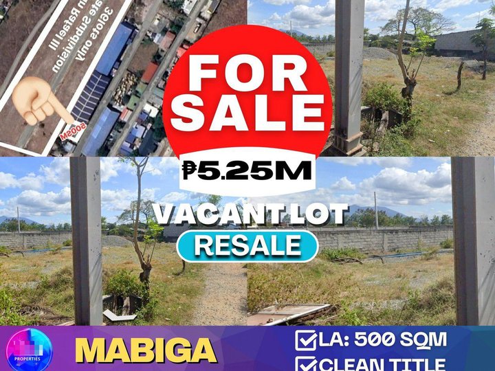 Vacant Lot 500 sqm clean title for Sale in Mabiga Mabalacat City [Lots ...