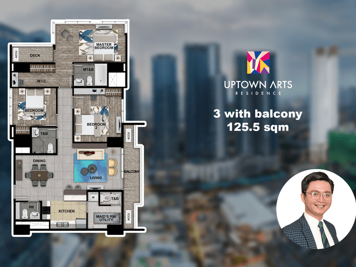Highend 3 bedroom Uptown Arts Residence Bgc condo for sale The Fort ...