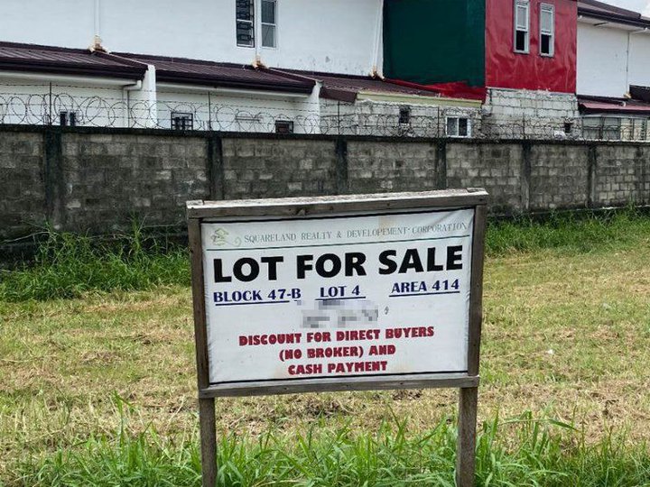 414sqm • Estate Residential Lot For Sale Blk47-B Lot 4,San Agustin ...