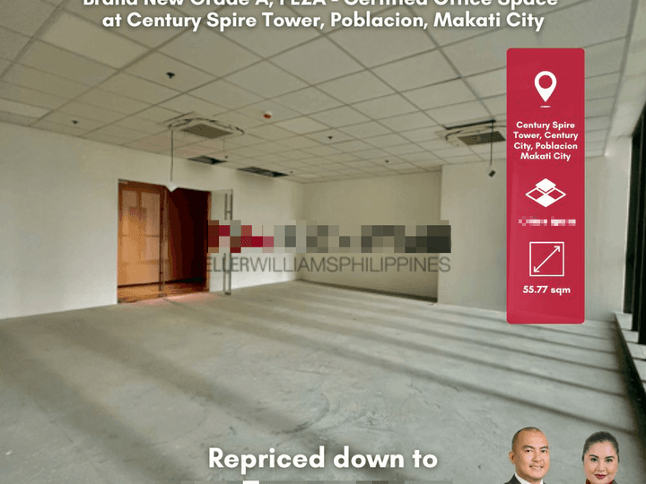 RFO Grade A, PEZA - Certified Office Space for Sale in Century Spire ...