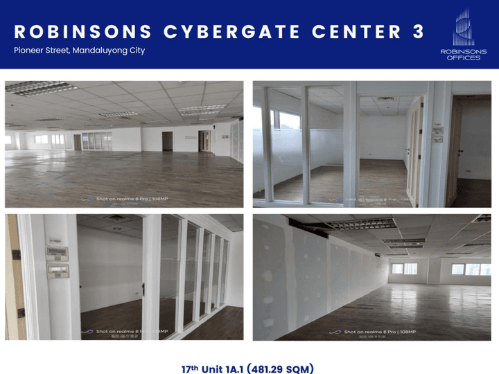 481.29 sqm Upscale Rental Office Space at Robinsons Cybergate 3 ...