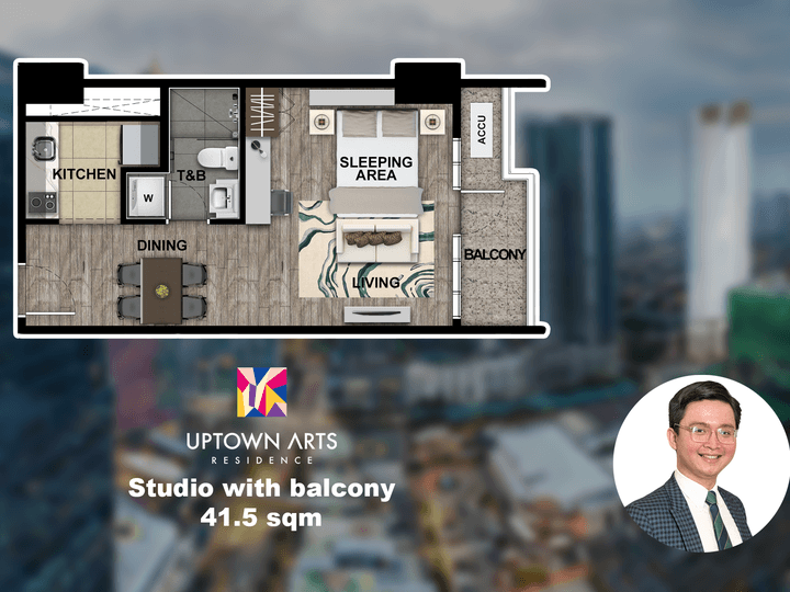 Preselling Studio 41 sqm Uptown Arts Bgc condo for sale Fort Bonifacio ...