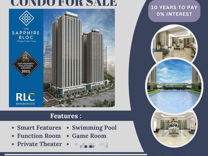 1 Bedroom in Ortigas - The Sapphire Bloc Residences by RLC [Condos 🏙️ ...