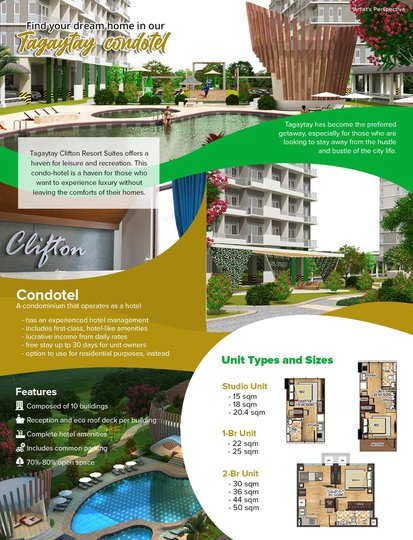 PRE SELLING CONDOTEL UNITS IN TAGAYTAY - Living in Quezon City: Guide ...