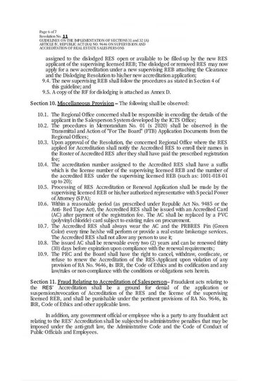 Accreditation of RESPs - PRBRES Resolution 11 Series2021 - Self Help ...