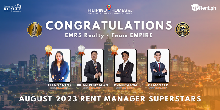 August 2023 Rent Manager Superstars - CJ Manalo Realty 0938 829 9733