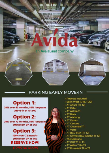 AVIDA RENT TO OWN PARKING MOVE IN AT 1ST DP (70-180K) - OnePropertee ...