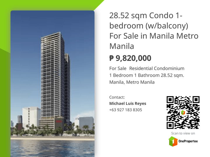 FOR SALE (Pre-selling) : Sands Residences :1-Bedroom Unit with Balcony ...