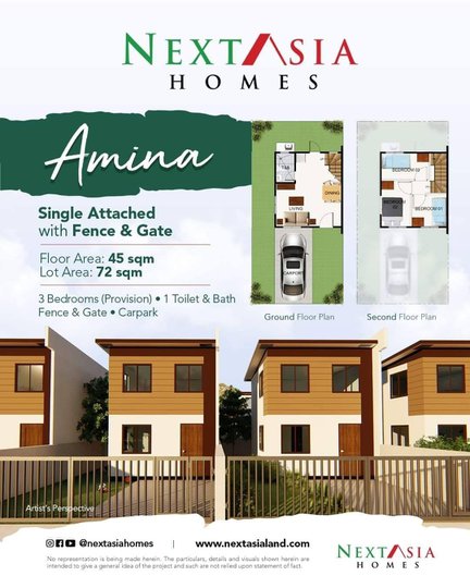 Next Asia Homes Single Attached San Pablo Laguna - Floor Plans and ...