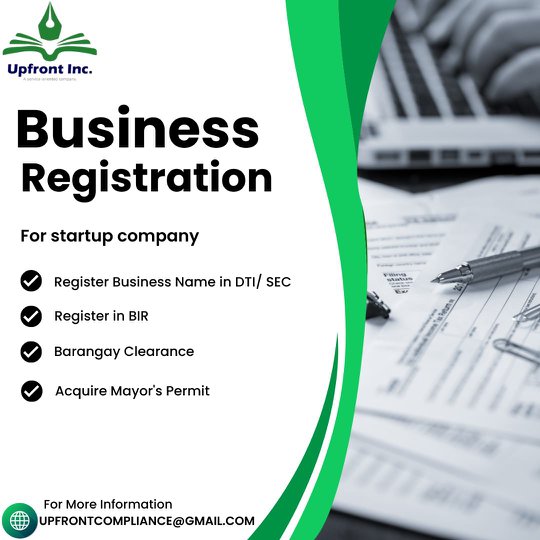 Business Registration - Upfront Inc. A service-oriented company