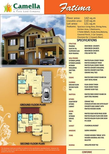 Camella Fatima House Model - Floor Plans and House Designs