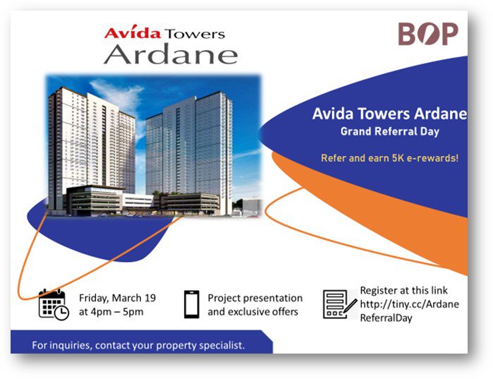 Join our Grand Referral Day for Avida Towers Ardane: March 19 - DRIVEN ...