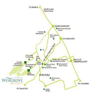 Ayala Westgrove Heights Location - Westgrove Heights Silang by Ayala ...