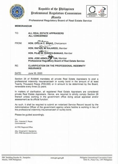 News: PRC Resolution 15 Series of 2020 & June 30 Memorandum ...