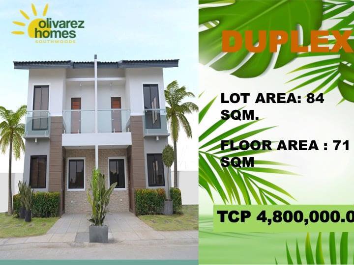 What is the price of a duplex unit at Olivarez Homes Southwoods ...