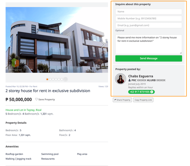 How can buyers send a direct inquiry to me? - Selling Properties on ...
